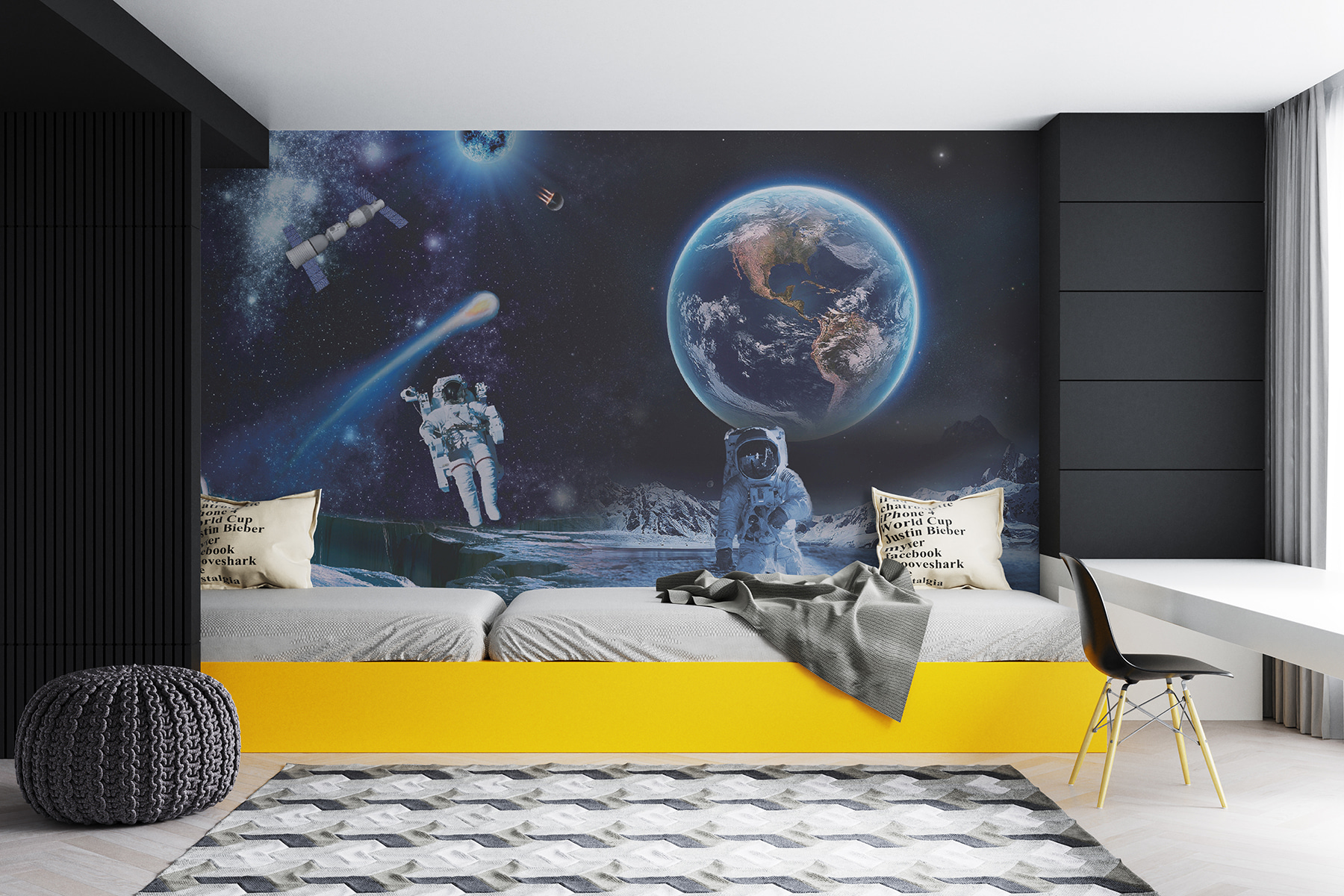 Wall murals Astronauts on the moon nr. u23243 - Uwalls