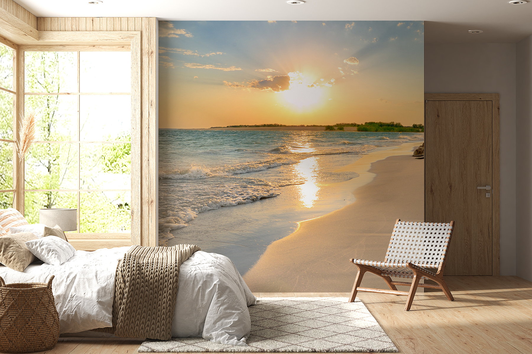 Wall murals Sunset on the sea coast nr. u53408 - Uwalls