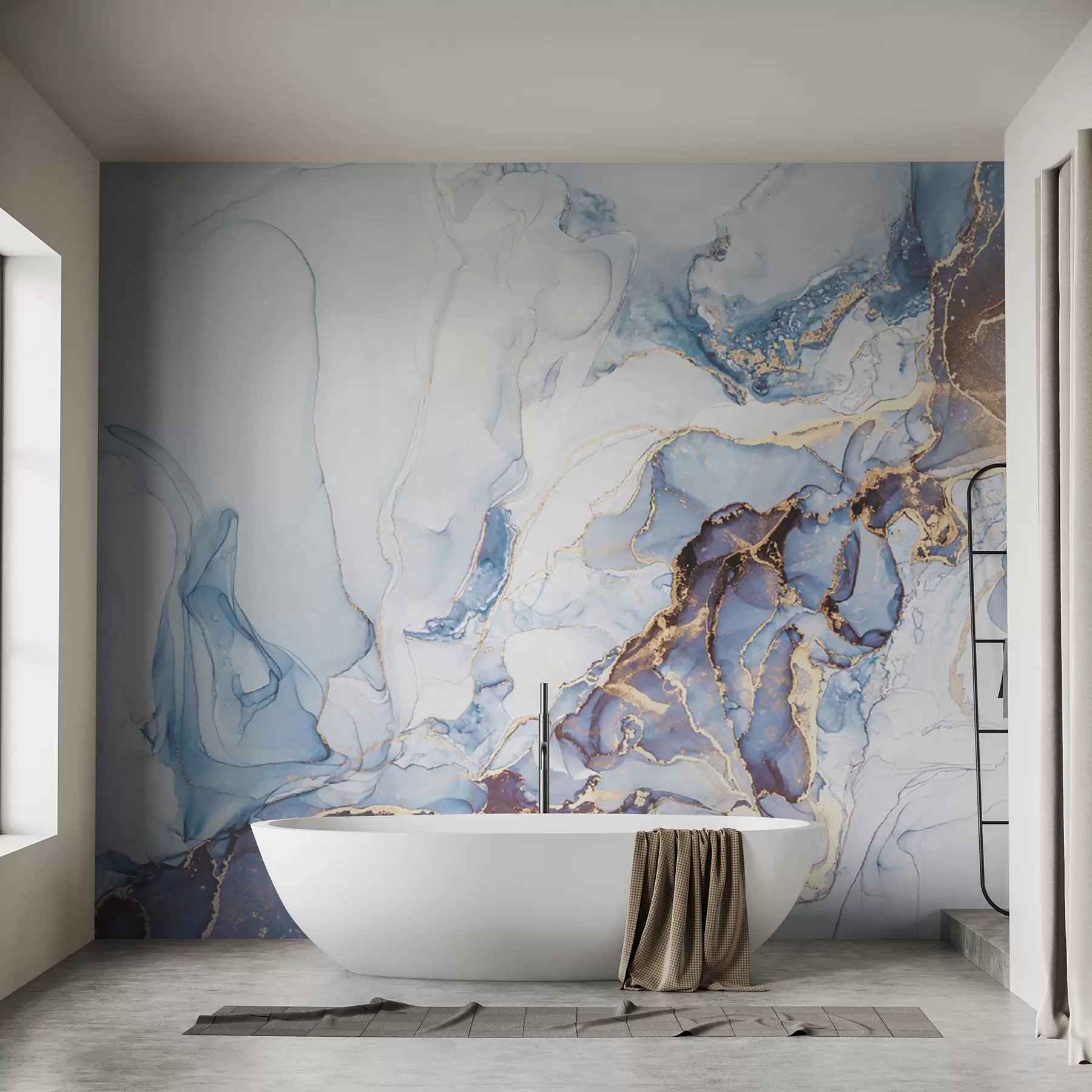Blue marble wallpaper store