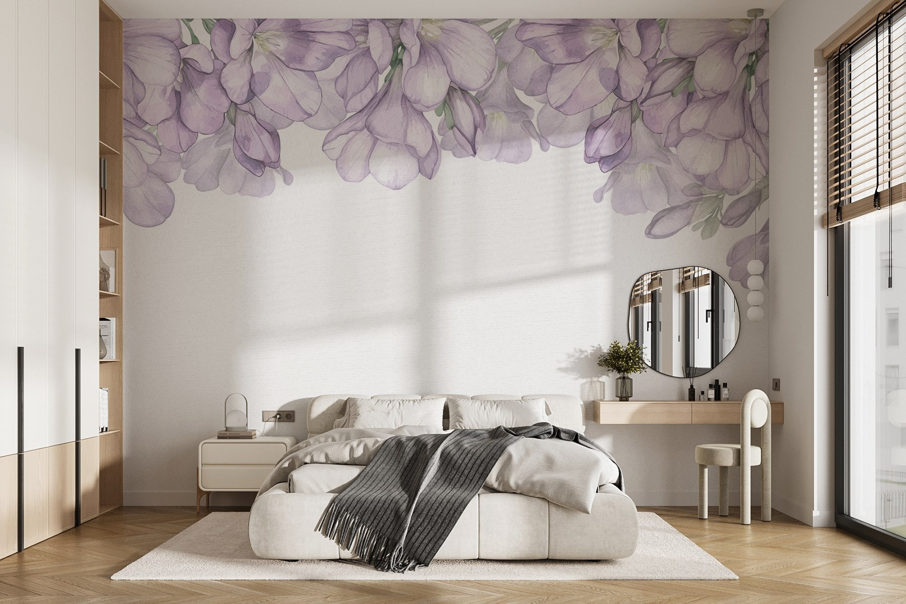Wall murals Purple delicate flowers from above nr. w02400 - Uwalls
