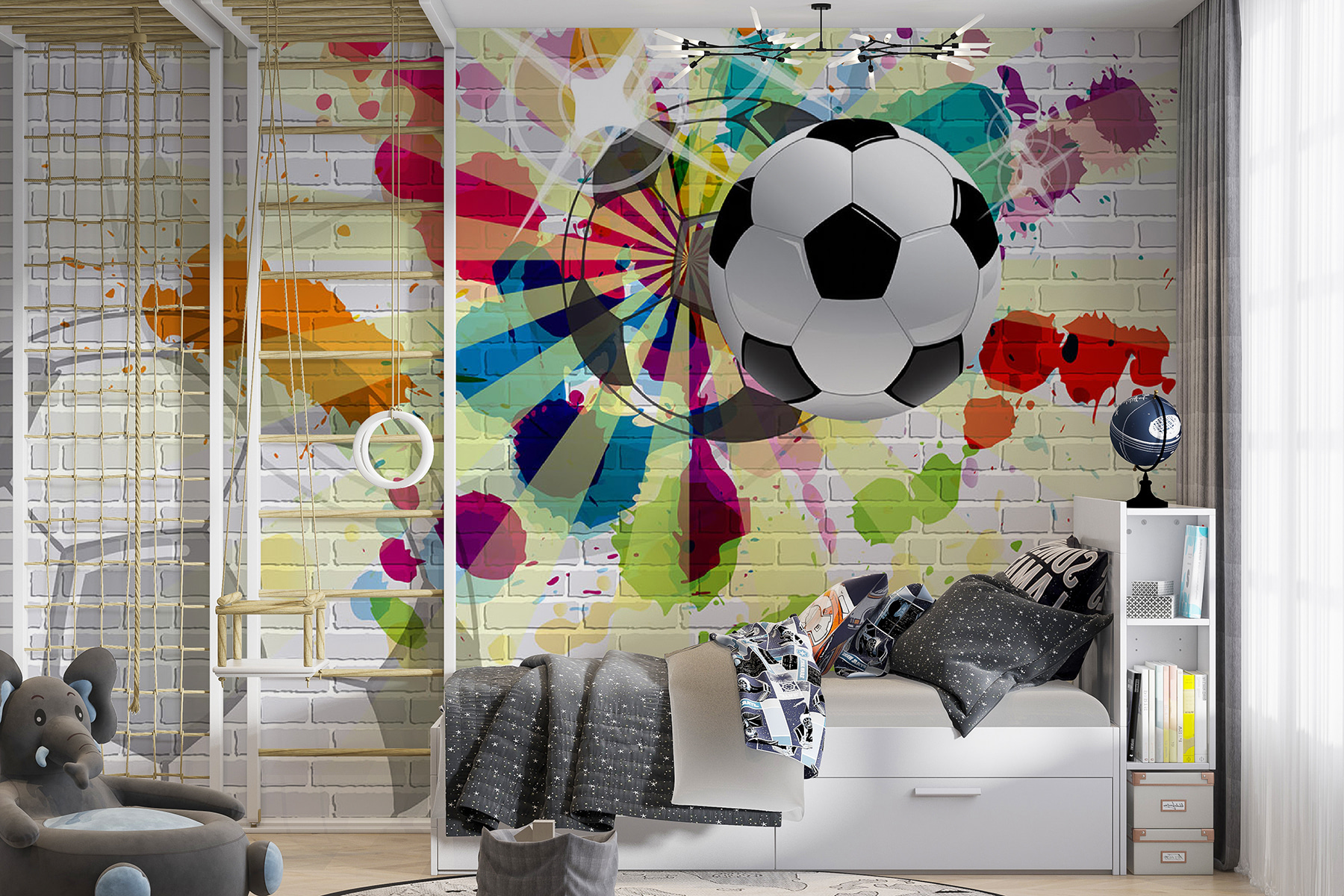 Wall murals Football is a colorful sport nr. u72798 - Uwalls