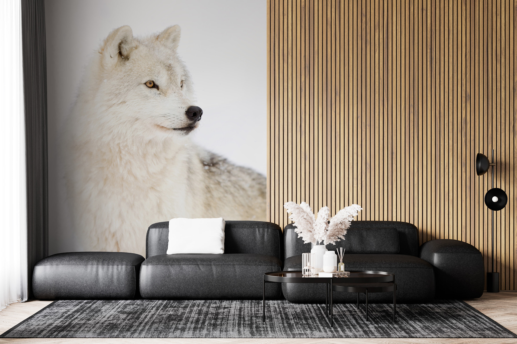 Wall murals Arctic wolf on white background nr. u98189 - Uwalls