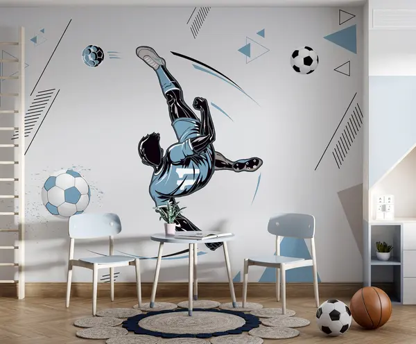 Football wall mural buy in UK at Uwalls